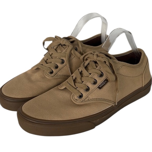 Vans | Shoes | Vans Tan Lowtop Sneakers With Canvas Upper | Poshmark
